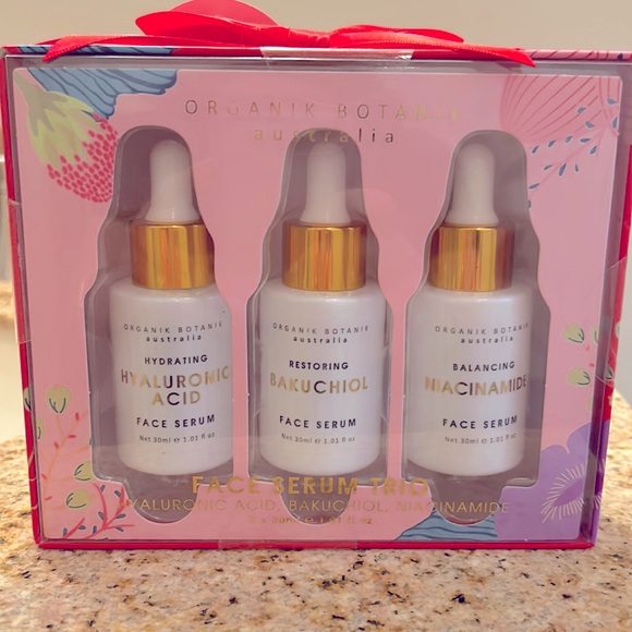 Organik Botanik | Skincare | Face Serum Trio Gift Set Hyaluronic Acid Bakuchiolniacinamide ...